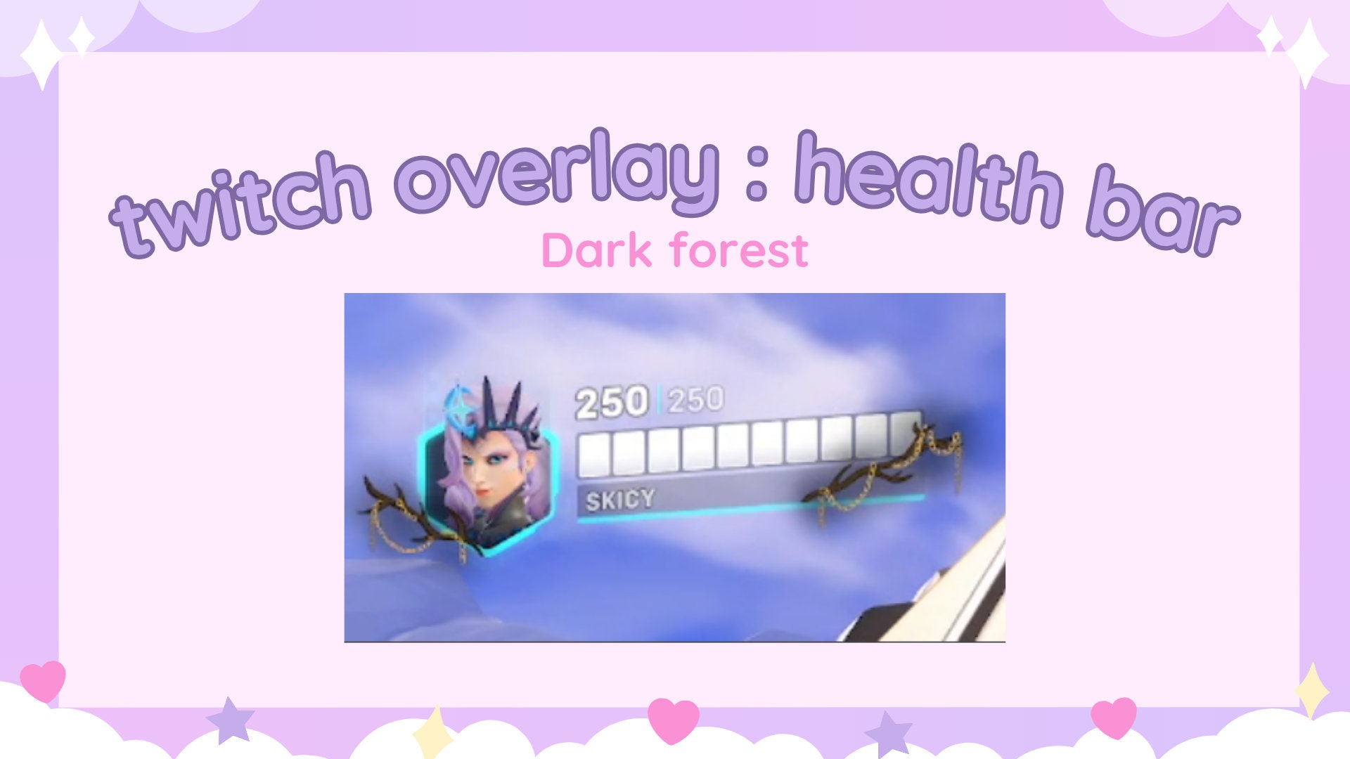 Dark Forest Overwatch Health Bar, Overlay for Stream - Etsy