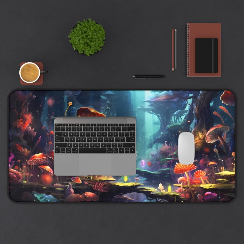 Underwater Garden Sky of Galaxies Mouse Pad Aesthetic Mousepad Desk ...
