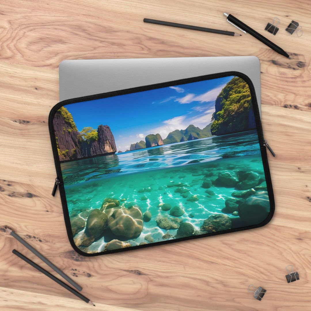 Optional Personalized Great Barrier Reef Laptop Sleeve Ocean Art Tablet ...