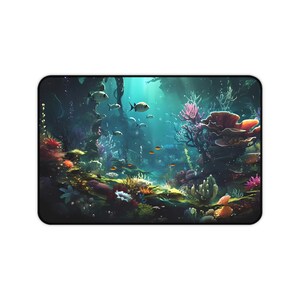 Underwater Garden Sky of Galaxies Mouse Pad Aesthetic Mousepad Desk ...