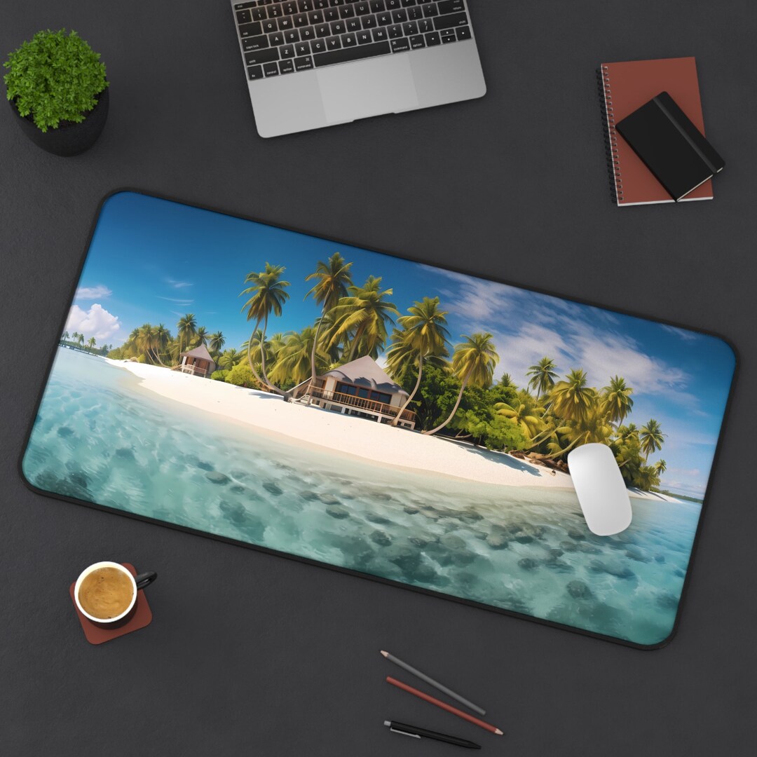 Maldives Island Decor Aesthetic Mousepad Desk Décor Gift for Him Gaming ...