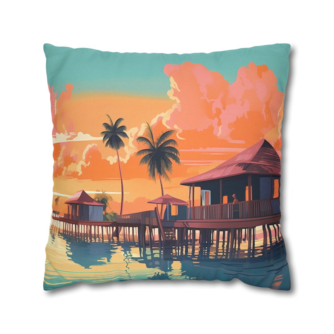Custom Maldives Pillow Décor Personalized Throw Pillow Cover Decorative ...