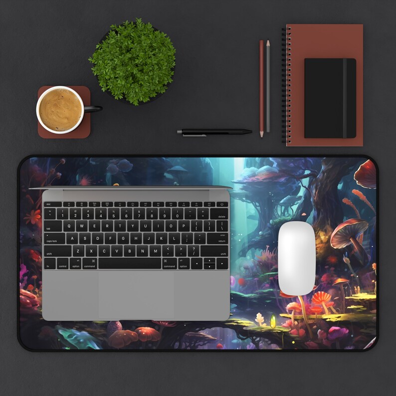 Underwater Garden Sky of Galaxies Mouse Pad Aesthetic Mousepad Desk ...