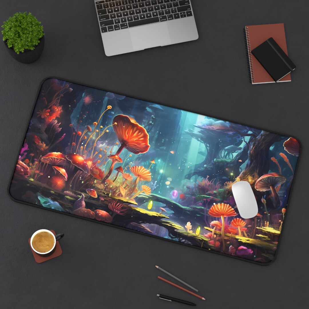 Underwater Garden Sky of Galaxies Mouse Pad Aesthetic Mousepad Desk ...