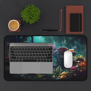 Underwater Garden Sky of Galaxies Mouse Pad Aesthetic Mousepad Desk ...