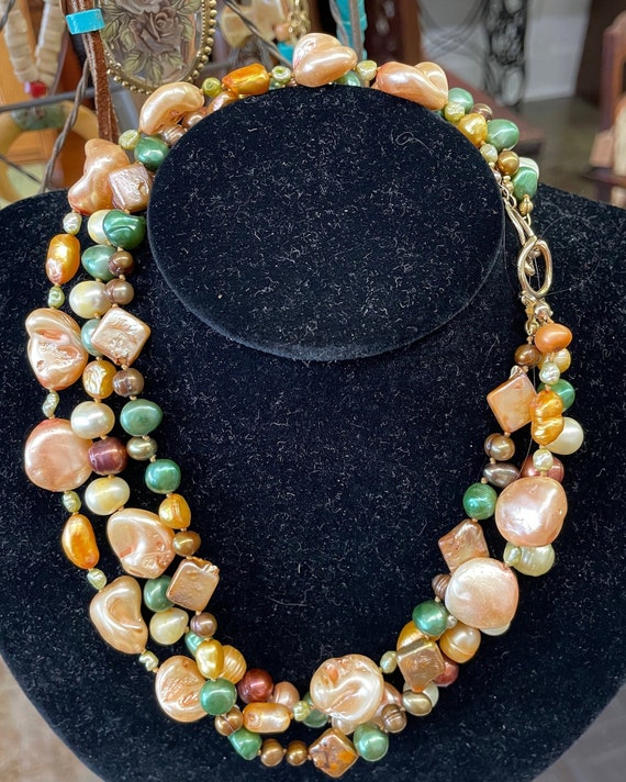 Vintage vintage triple strand - Gem