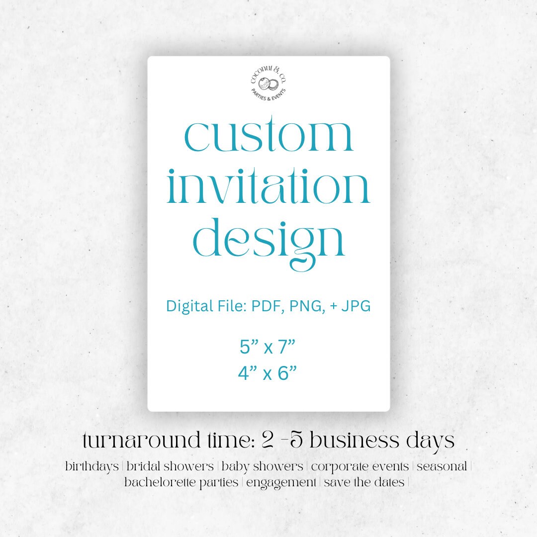 Customizable Party Invitation, Customized Birthday, Bridal Shower ...