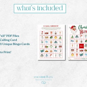 Kid’s Christmas Bingo Cards, Christmas Party Games, Instant Download ...