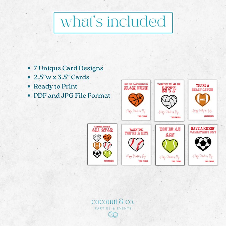 Printable Sports Themed Valentine’s Day Cards, Sports Valentines Day ...