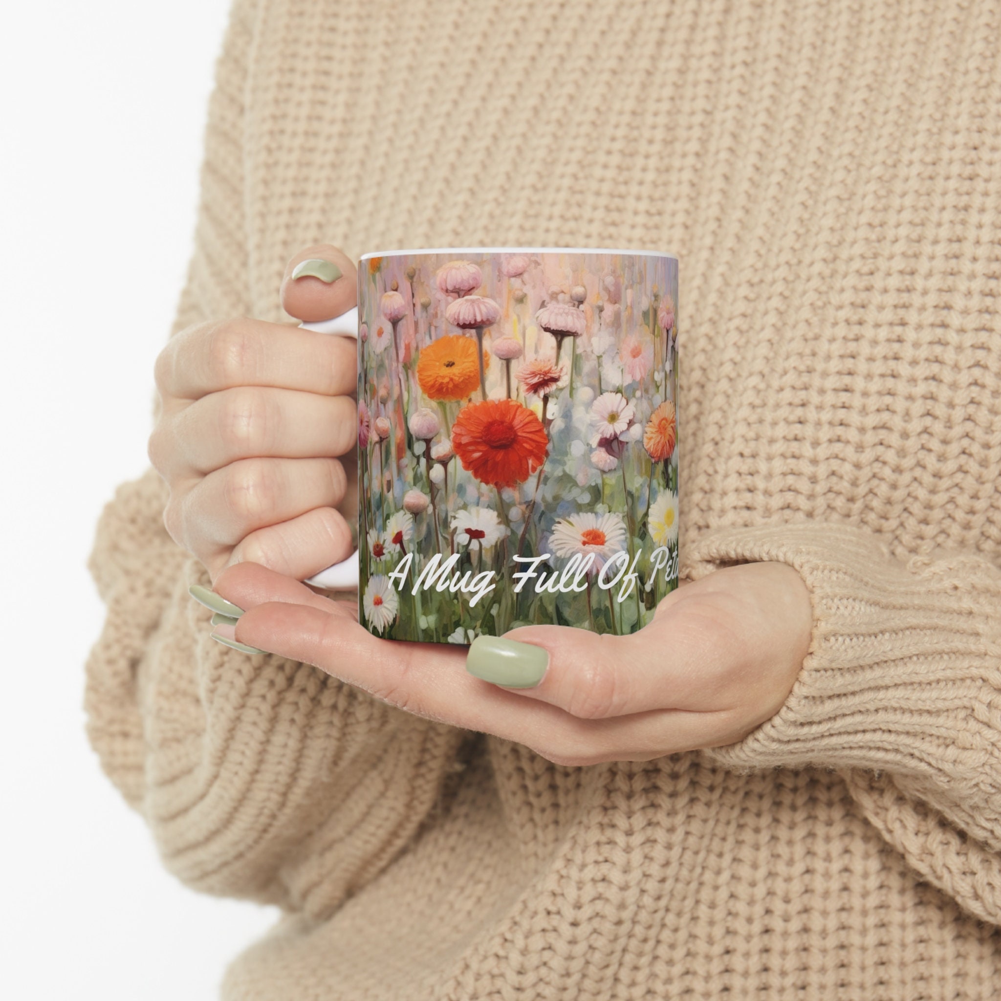 Wildflowers, Floral Mug, Field of Flowers, Botanical Mug, Garden Mug ...