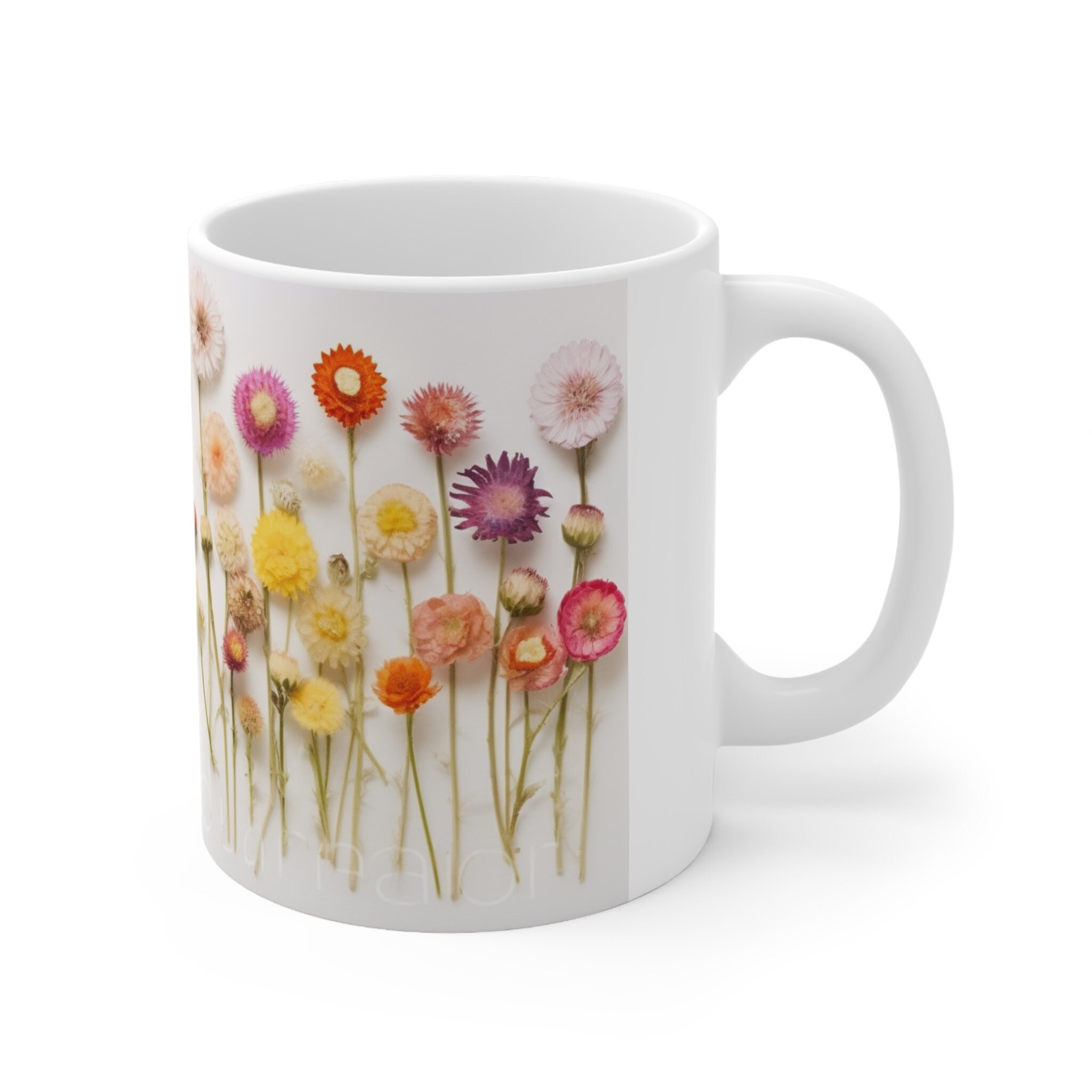Wildflowers, Floral Mug, Field of Flowers, Flower Lover, Oil Painting ...