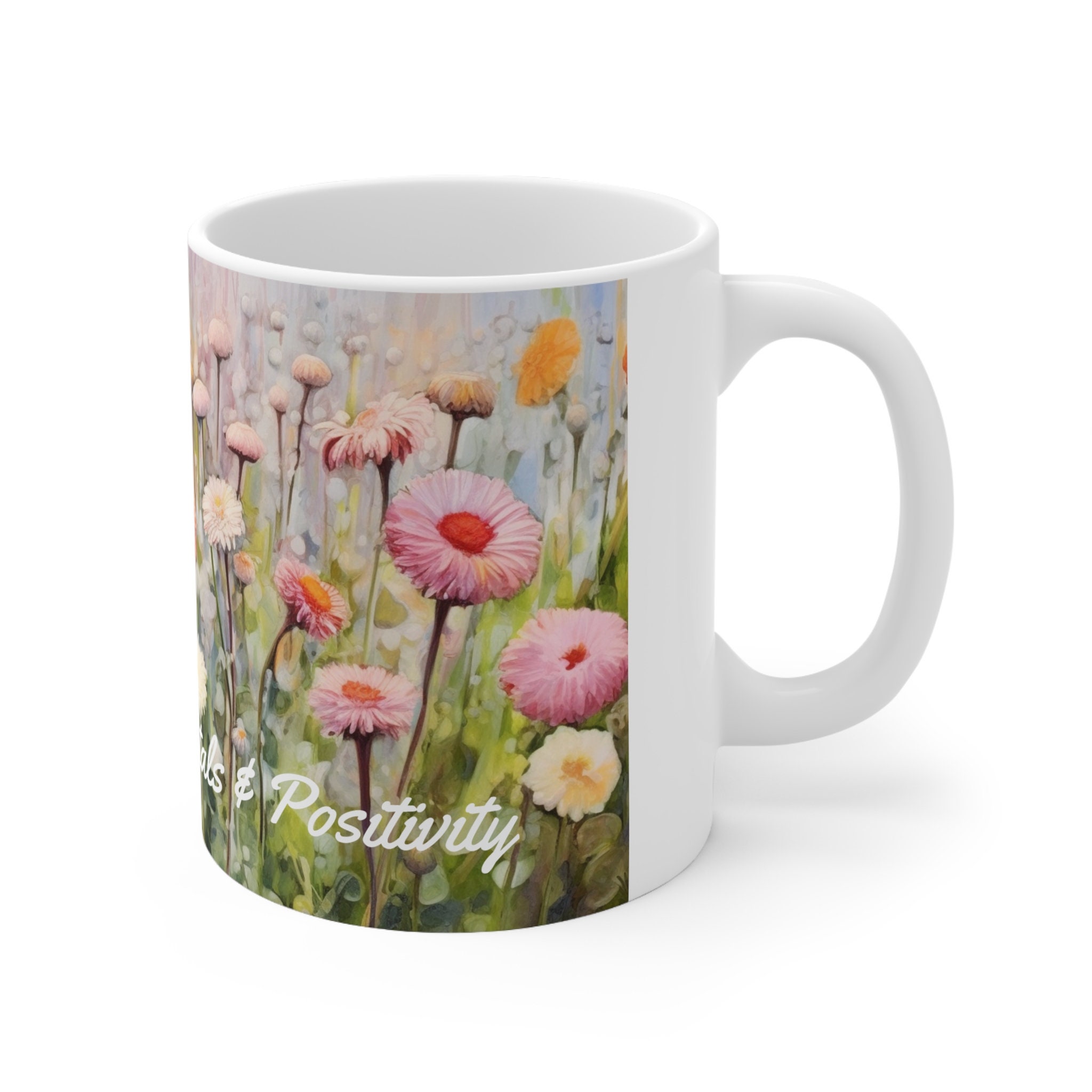 Wildflowers, Floral Mug, Field of Flowers, Botanical Mug, Garden Mug ...