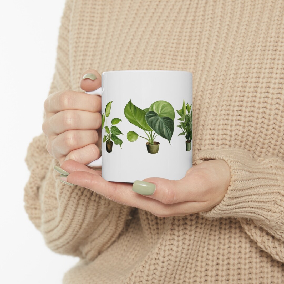 House Plants Mugs, Plants on Mugs, Plant Lovers, Realism, Indoor Plant ...