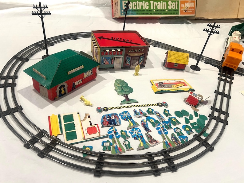 Vintage Marx Electric Train Set W/ Box, Transformer, Accessories ...
