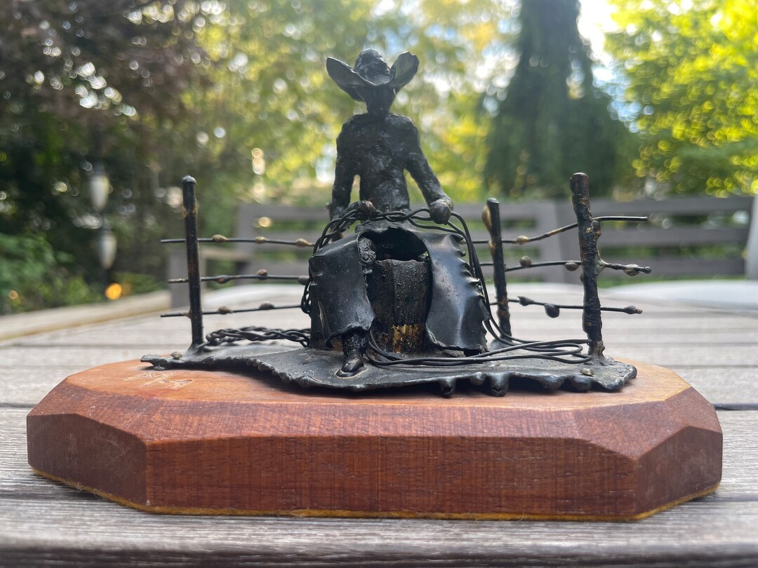 MEL MIDDLETON Brutalist Cowboy Metal Sculpture Western Theme - Etsy