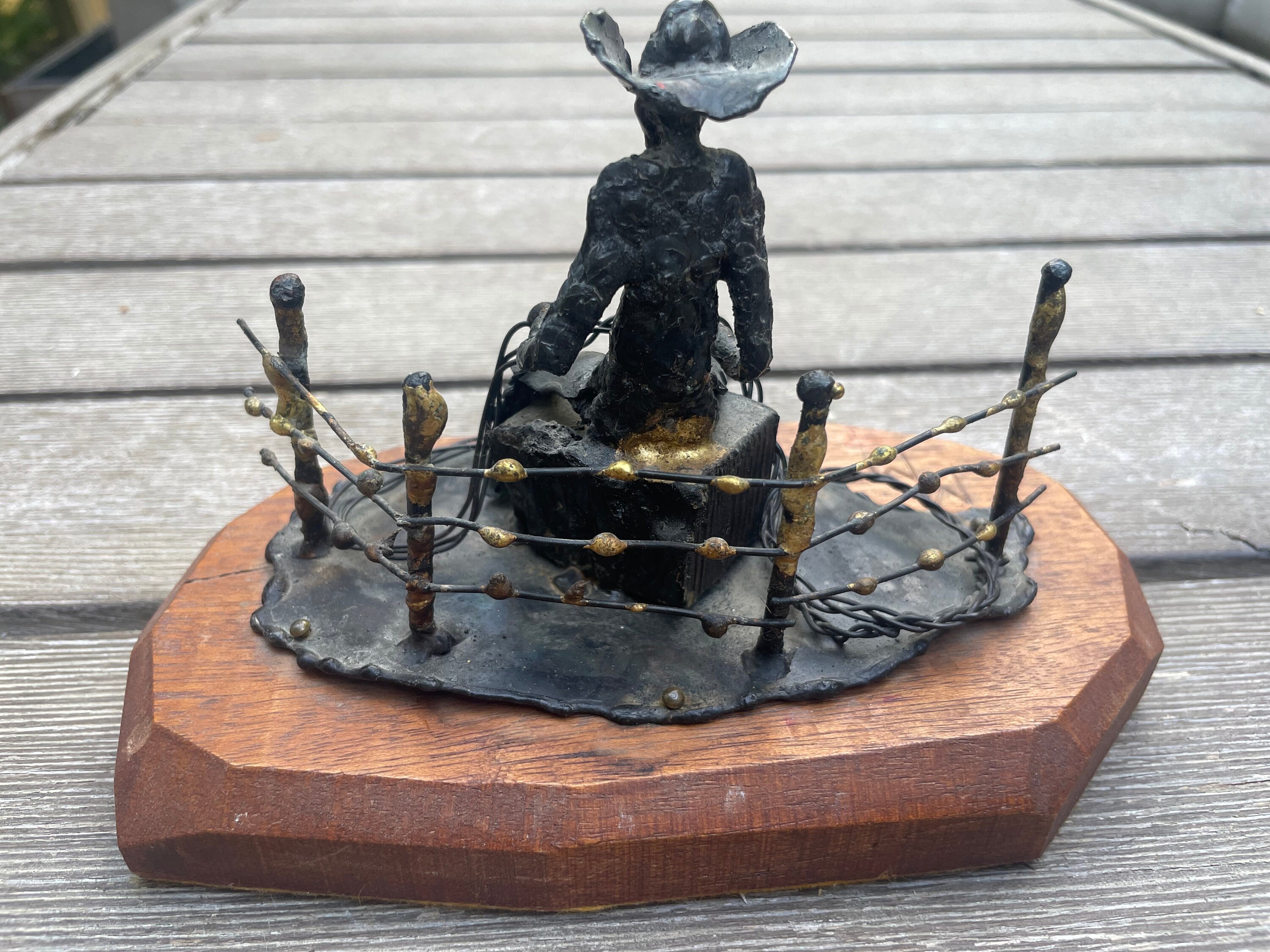 MEL MIDDLETON Brutalist Cowboy Metal Sculpture Western Theme - Etsy