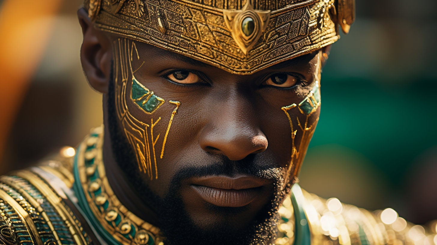 African King With Gold Henna - Etsy