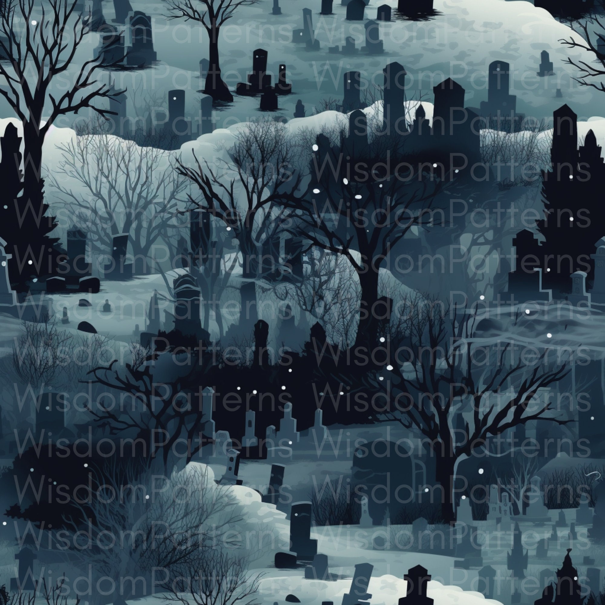 Creepy Graveyard Pattern PNG Instant Download Digital Paper - Etsy