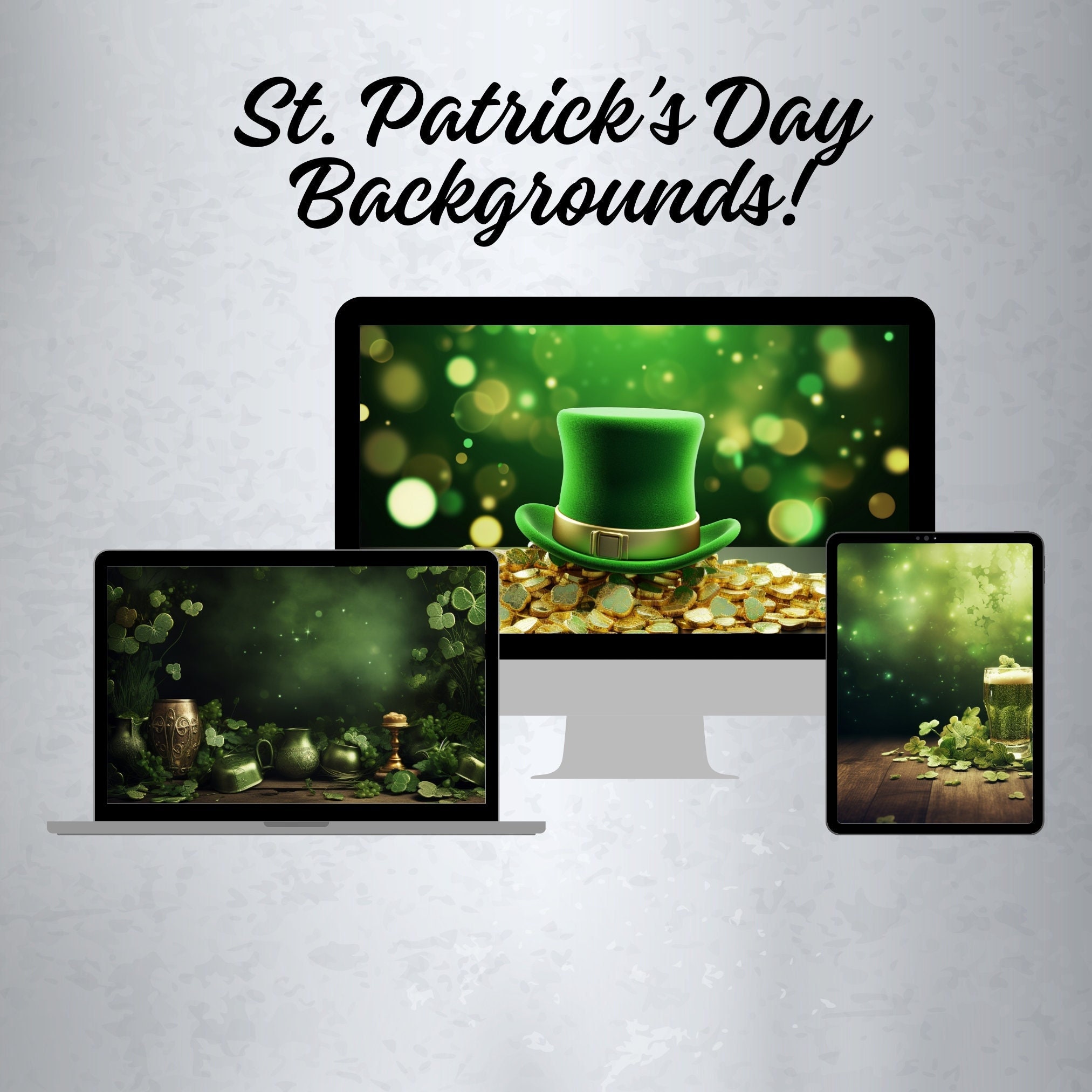 St Patricks Day Digital Background PNG St Patricks PNG Digital Paper ...