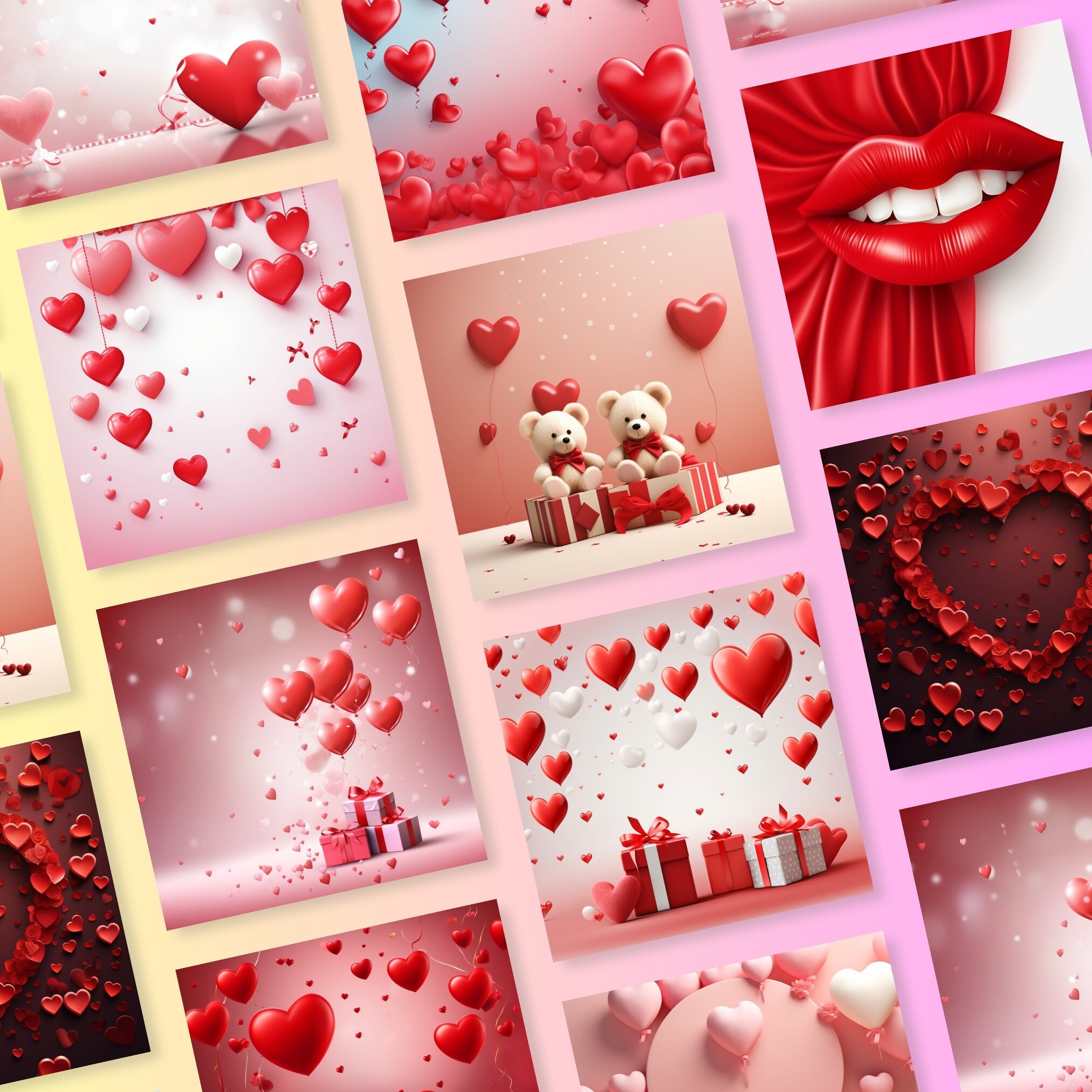 Valentines Day Digital Background PNG Valentine Digital Paper PNG ...