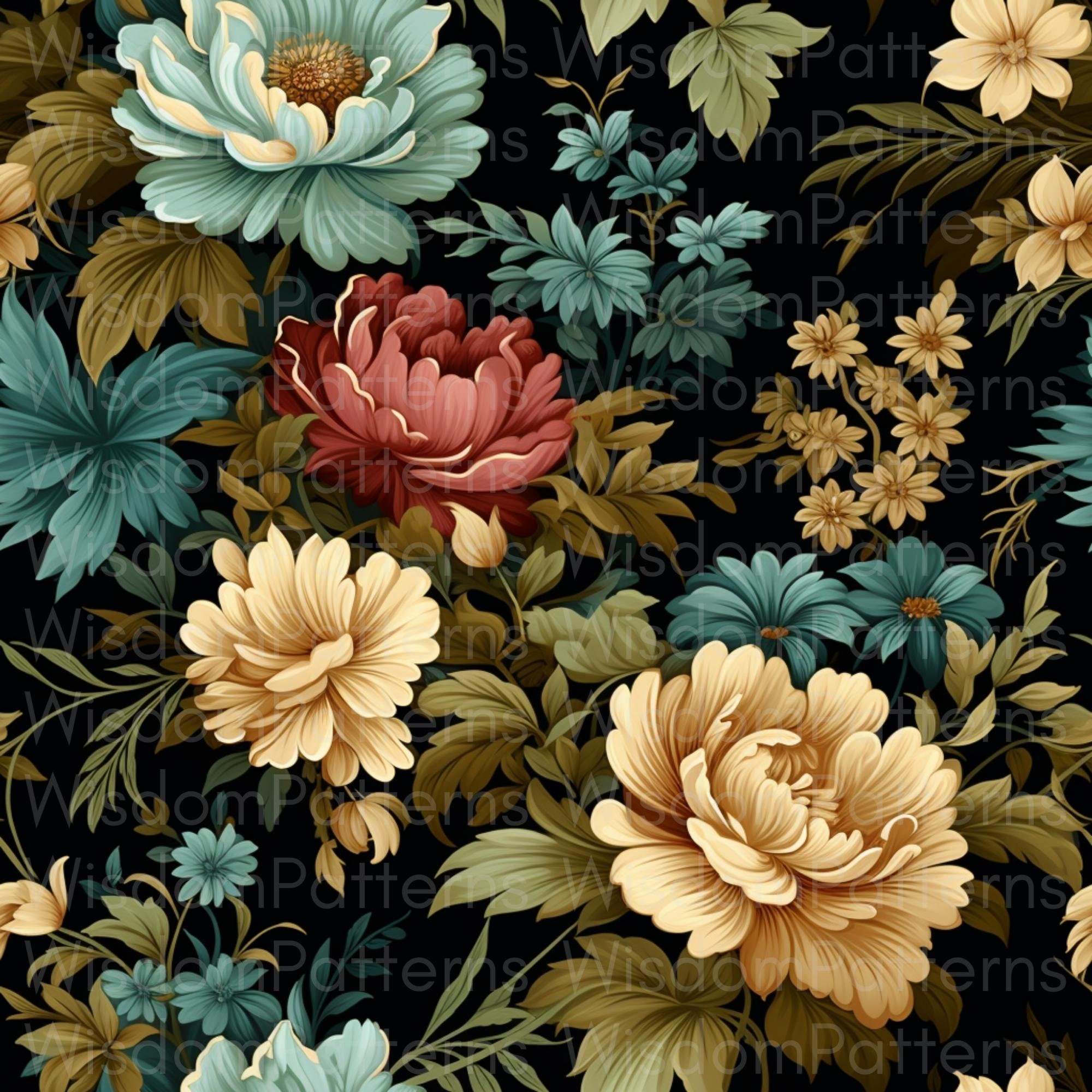 Floral Pattern PNG Instant Download Digital Paper Digital - Etsy