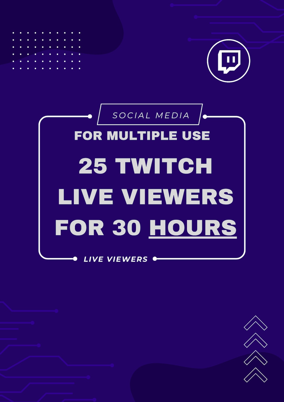 Twitch 25 Live Viewers for 30 Hours - Etsy
