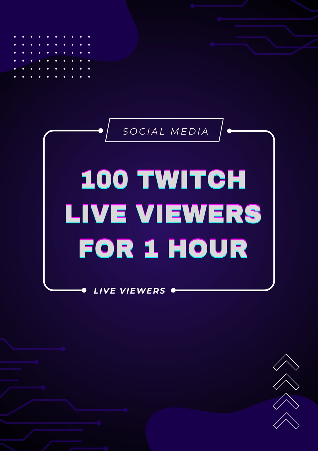 Twitch 100 espectadores en vivo durante 1 hora - Etsy España