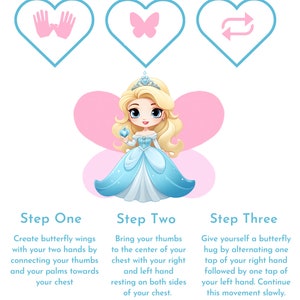 Princess Butterfly Hug Coping Skills Deep Breathing Bilateral ...