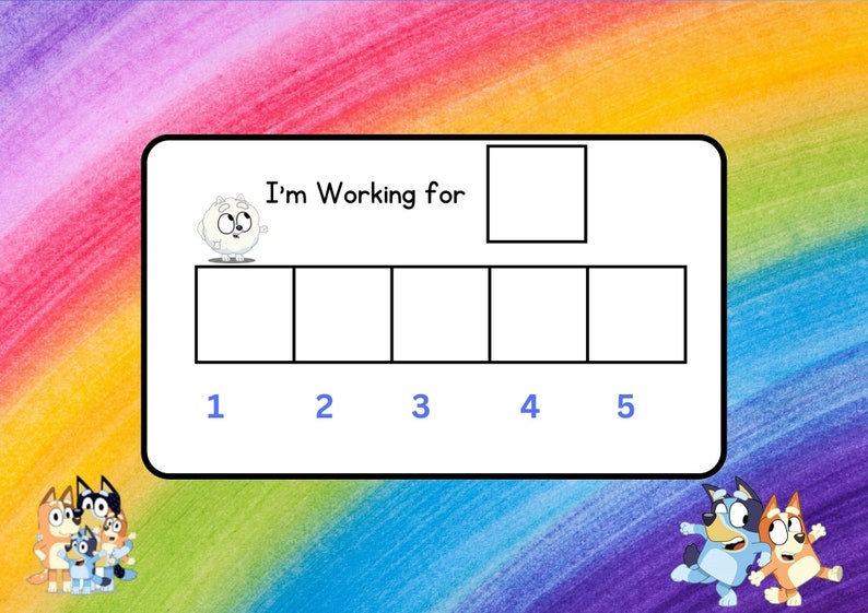 Bluey Visual Support Breathing Board Plus I'm Working for Board ADHD ...