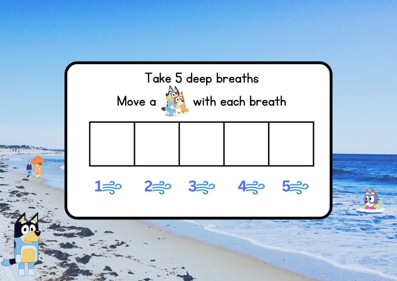 Bluey Visual Support Breathing Board Plus I'm Working for Board ADHD ...