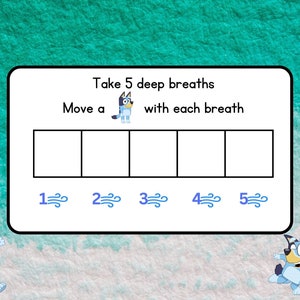 Bluey Visual Support Breathing Board Plus I'm Working for Board ADHD ...