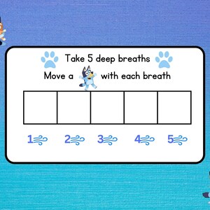 Bluey Visual Support Breathing Board Plus I'm Working for Board ADHD ...