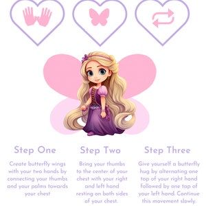 Princess Butterfly Hug Coping Skills Deep Breathing Bilateral ...