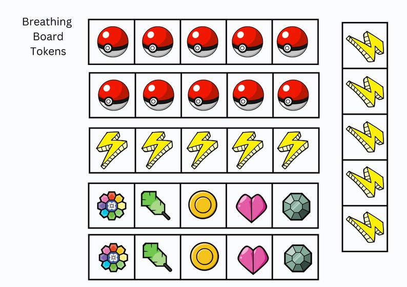 Pokemon Pikachu Deep Breathing Visual Support Tool ADHD ODD Anxiety ...