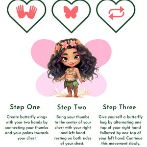 Princess Butterfly Hug Coping Skills Deep Breathing Bilateral ...