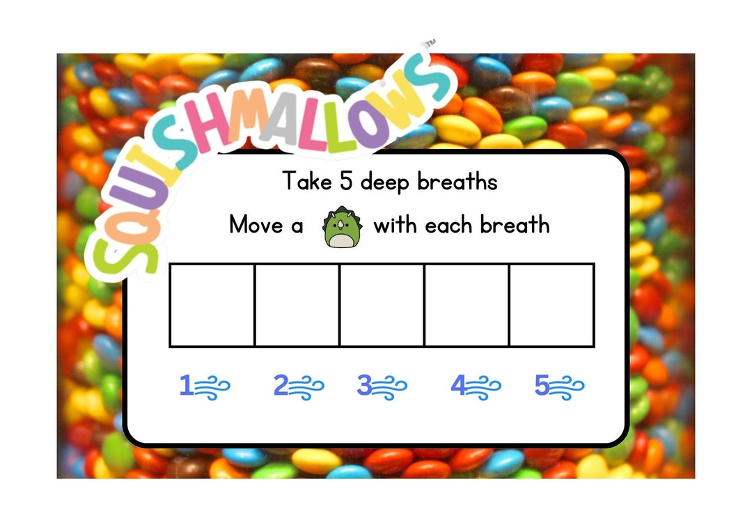 Coping Skill Breathing Visual Support Board Squishmallows Therapy ...