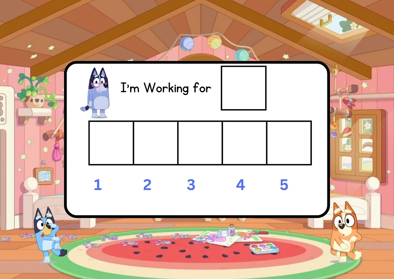 Bluey Visual Support Breathing Board Plus I'm Working for Board ADHD ...