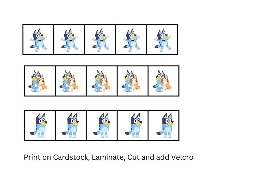 Bluey Visual Support Breathing Board Plus I'm Working for Board ADHD ...