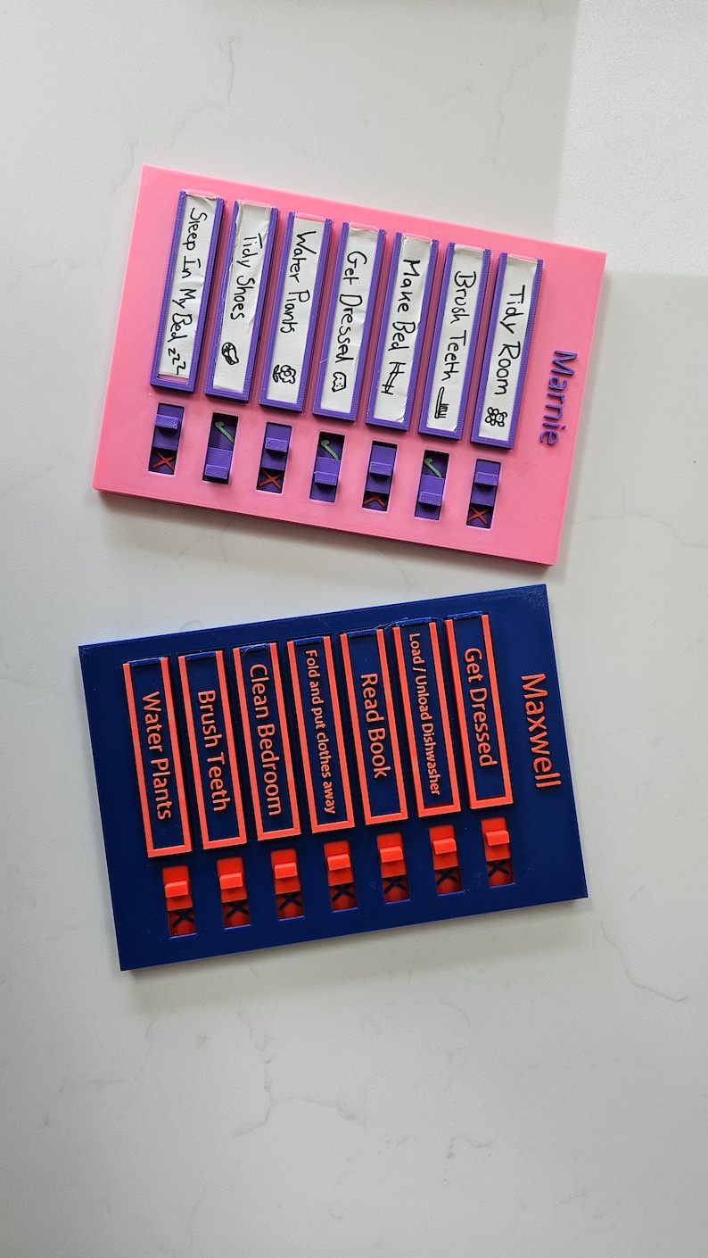 Custom 3D Printed Task/chore Board - Etsy Australia