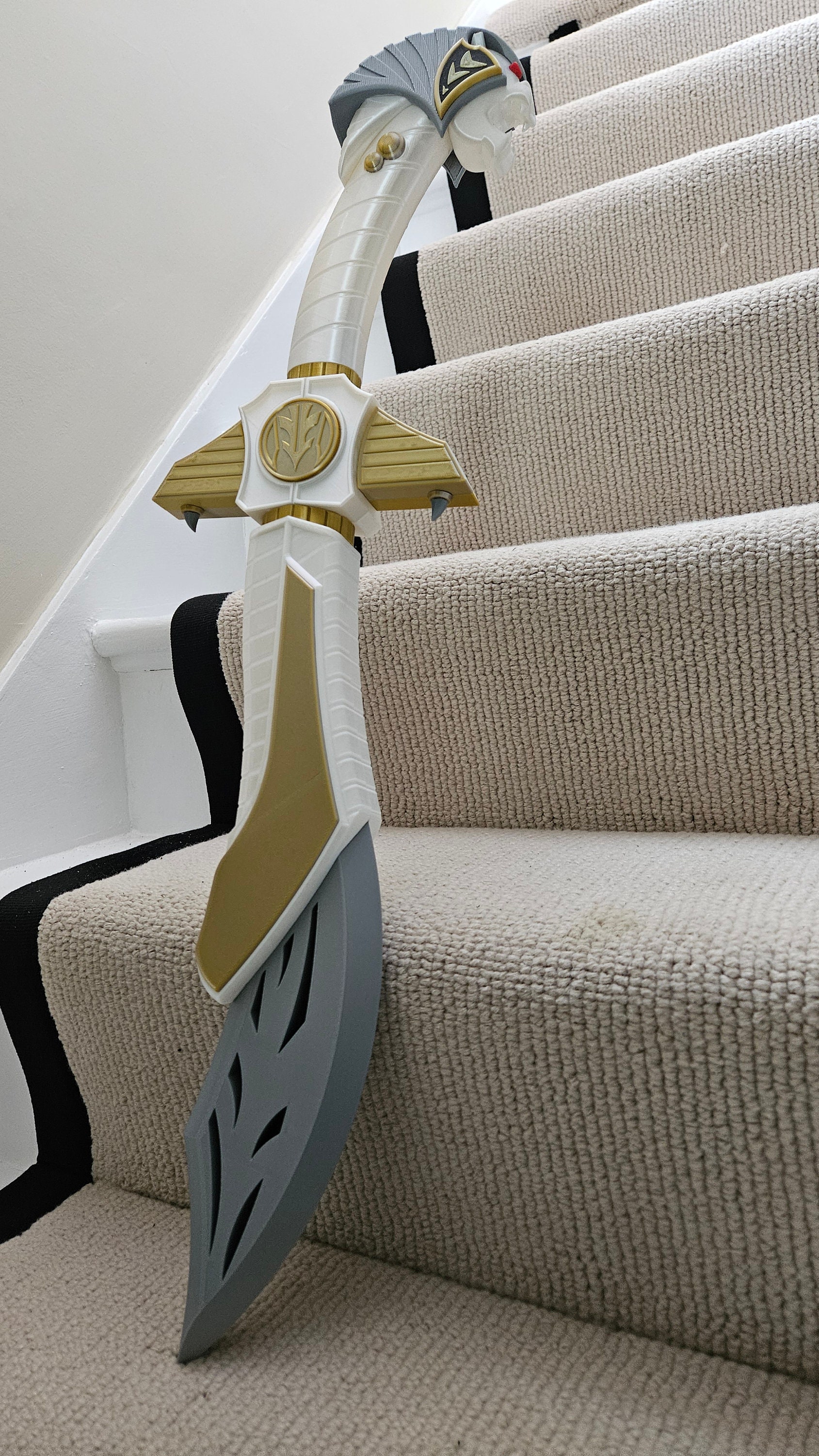 3D Printed Mighty Morphin Power Rangers White Tiger Saba - 1:1 Scale ...