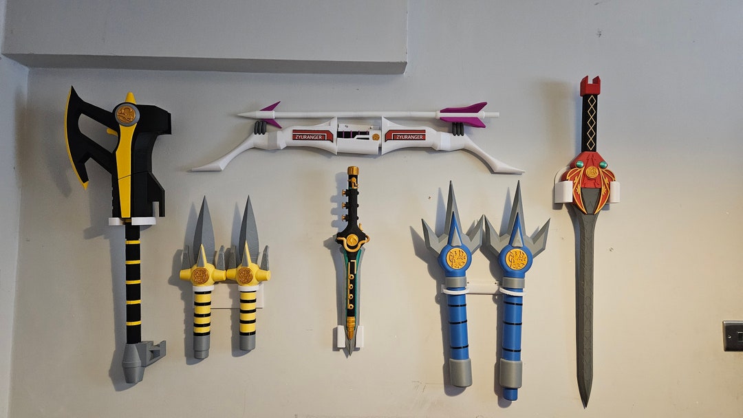 3D Printed Mighty Morphin Power Rangers 1:1 Scale Weapon Set - Etsy