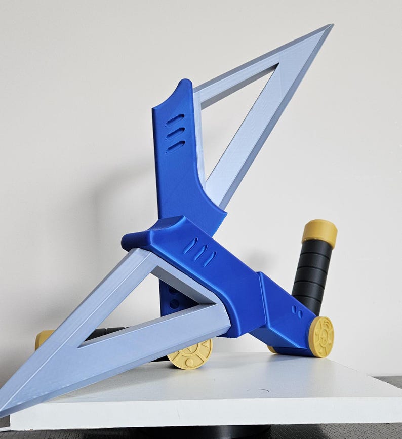 3D Printed Power Rangers Zeo - Zeo Ranger III Blue Power Tonfas - 1:1 ...