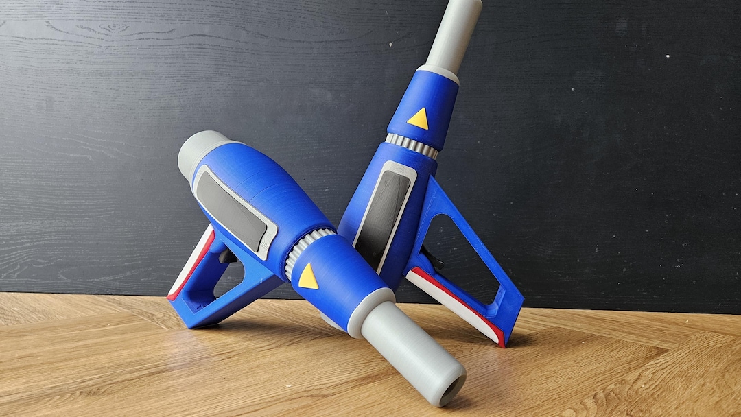 3D Printed Power Rangers - Blue Ranger Turbo Hand Blasters (muffler ...