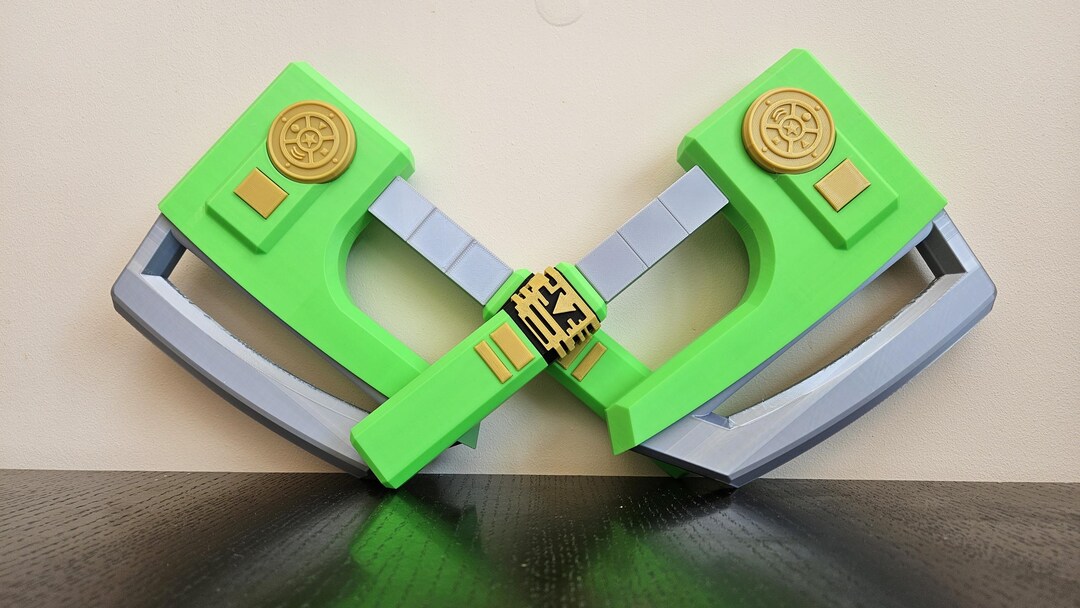 3D Printed Power Rangers Zeo - Zeo Ranger IV Green Power Hatchet- 1:1 ...