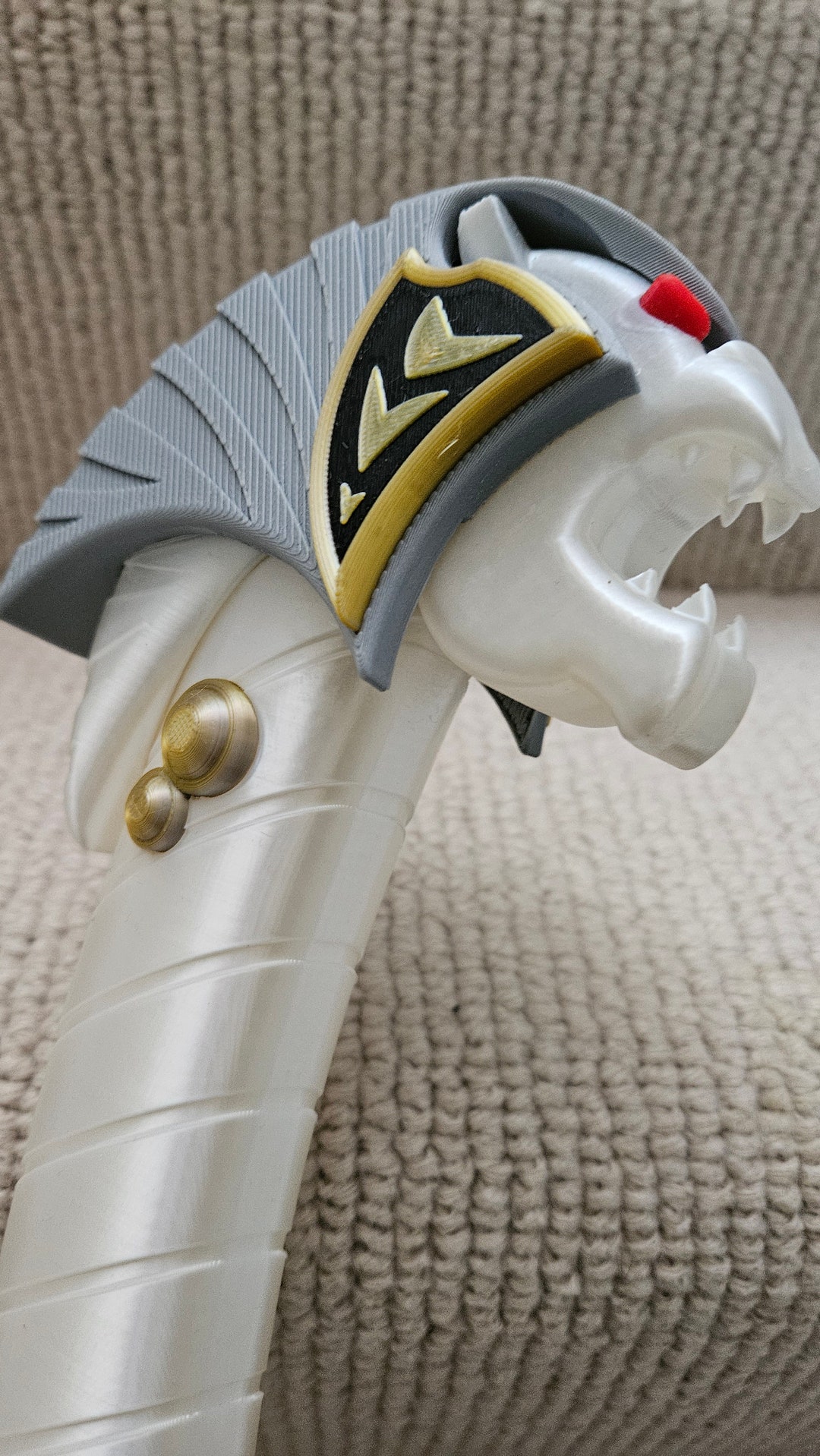 3D Printed Mighty Morphin Power Rangers White Tiger Saba - 1:1 Scale ...