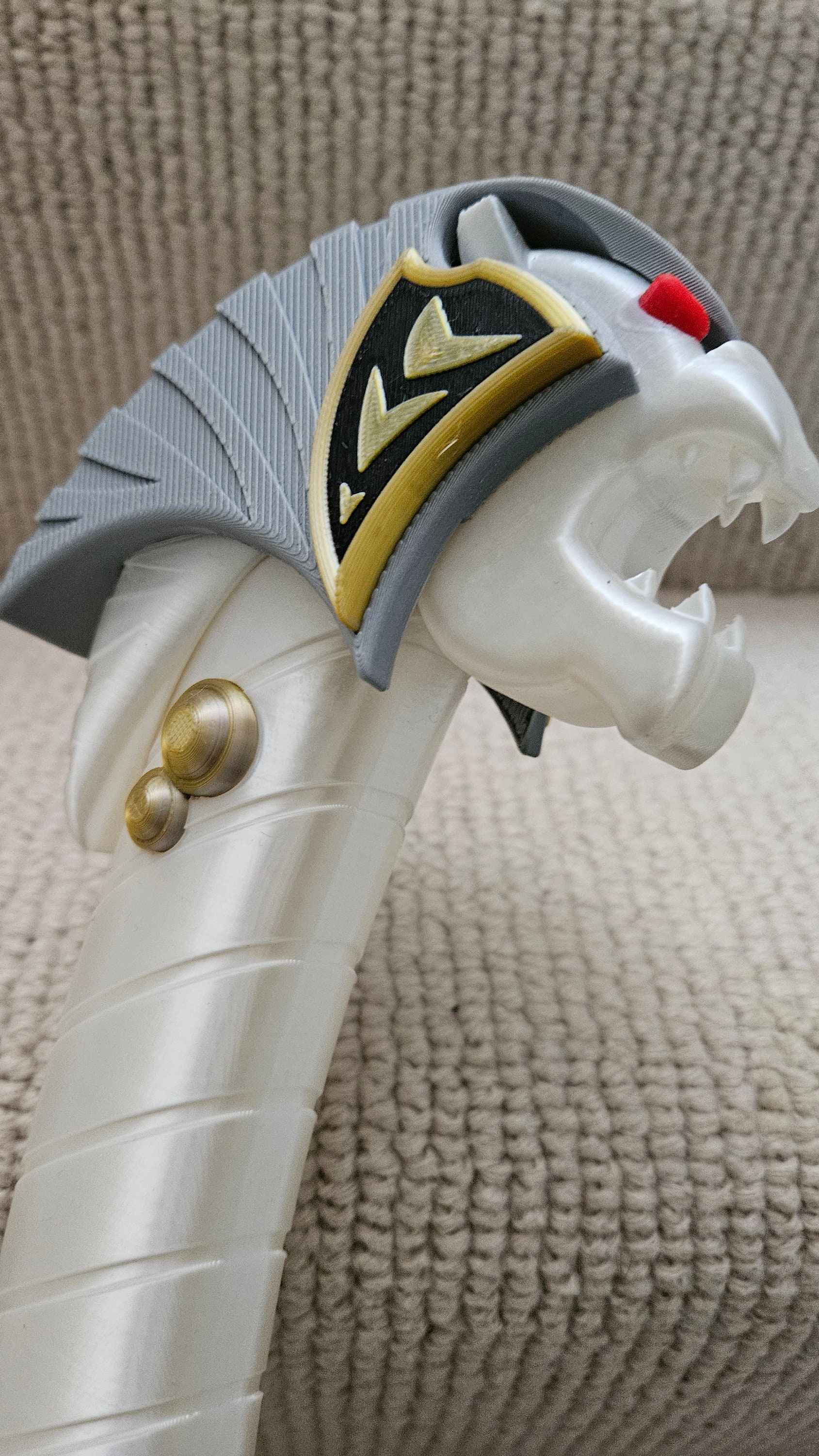 3D Printed Mighty Morphin Power Rangers White Tiger Saba - 1:1 Scale ...