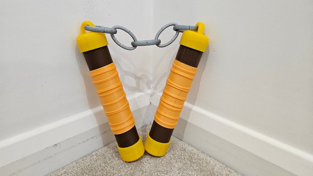 3D Printed Teenage Mutant Ninja Turtle Michelangelo's Nunchucks 1:1 ...