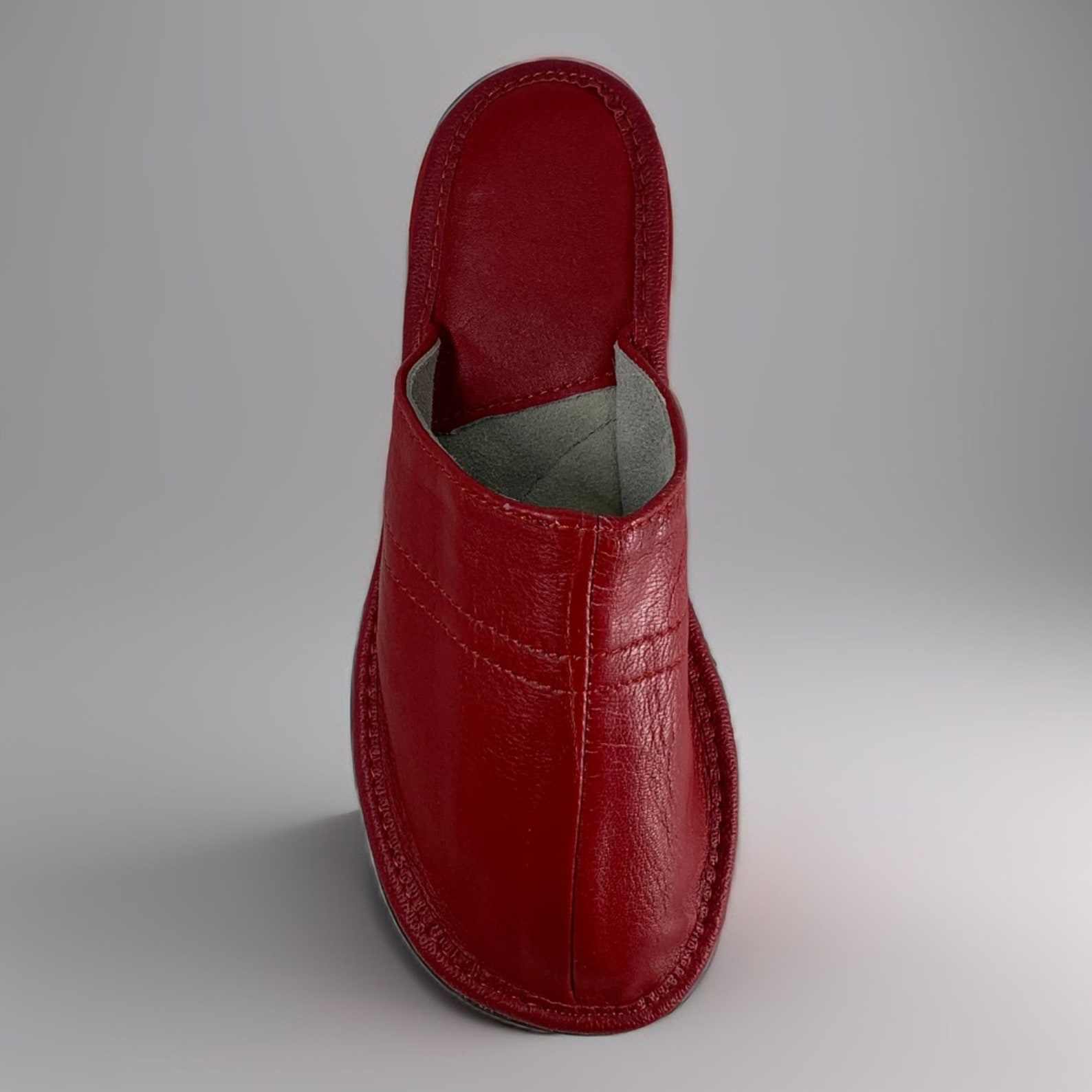 Women's Leather Slippers on the Heels High-quality Handmade Home Shoes ...