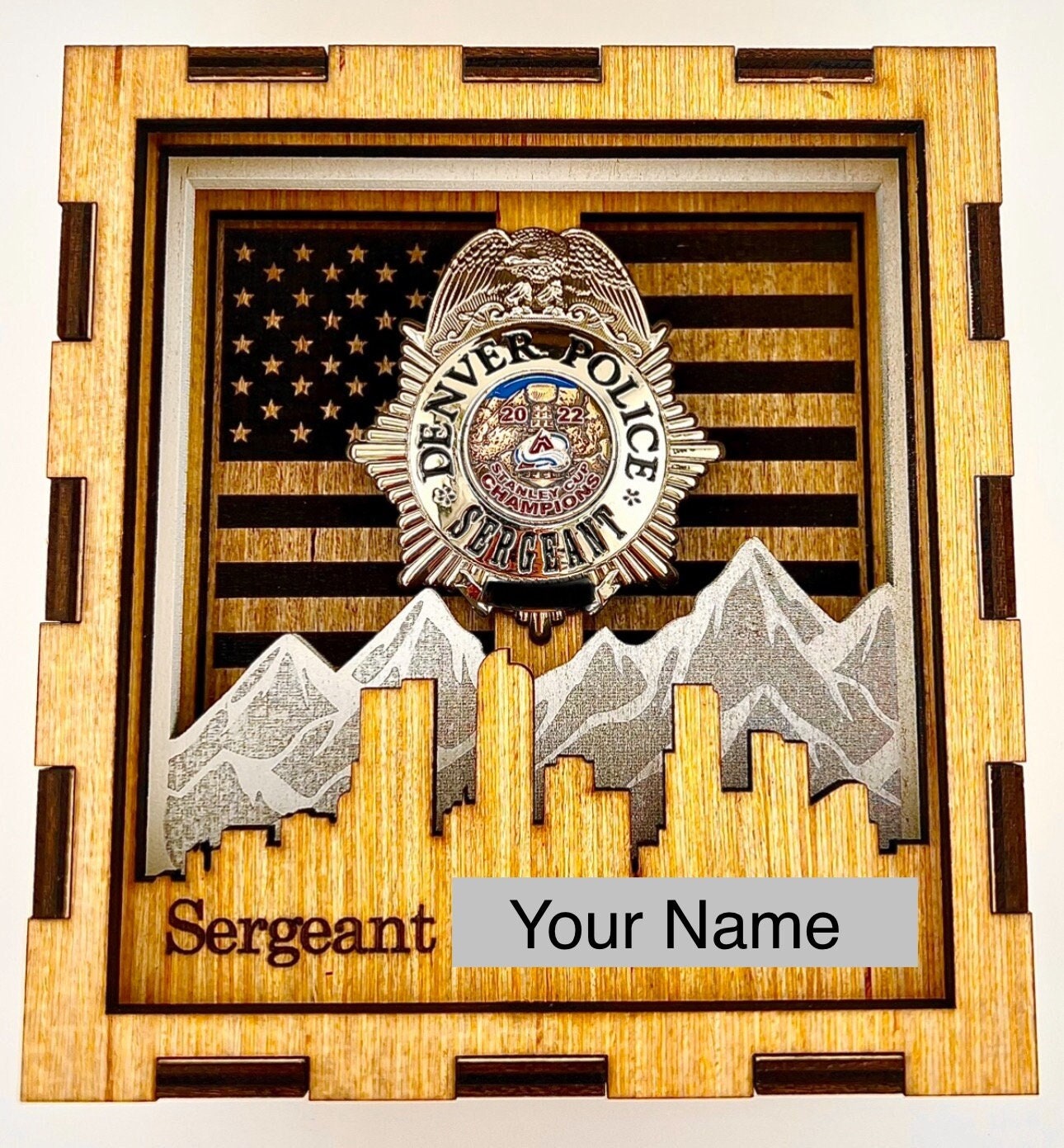 Personalized Badge Holder Box: Customized Display - Etsy