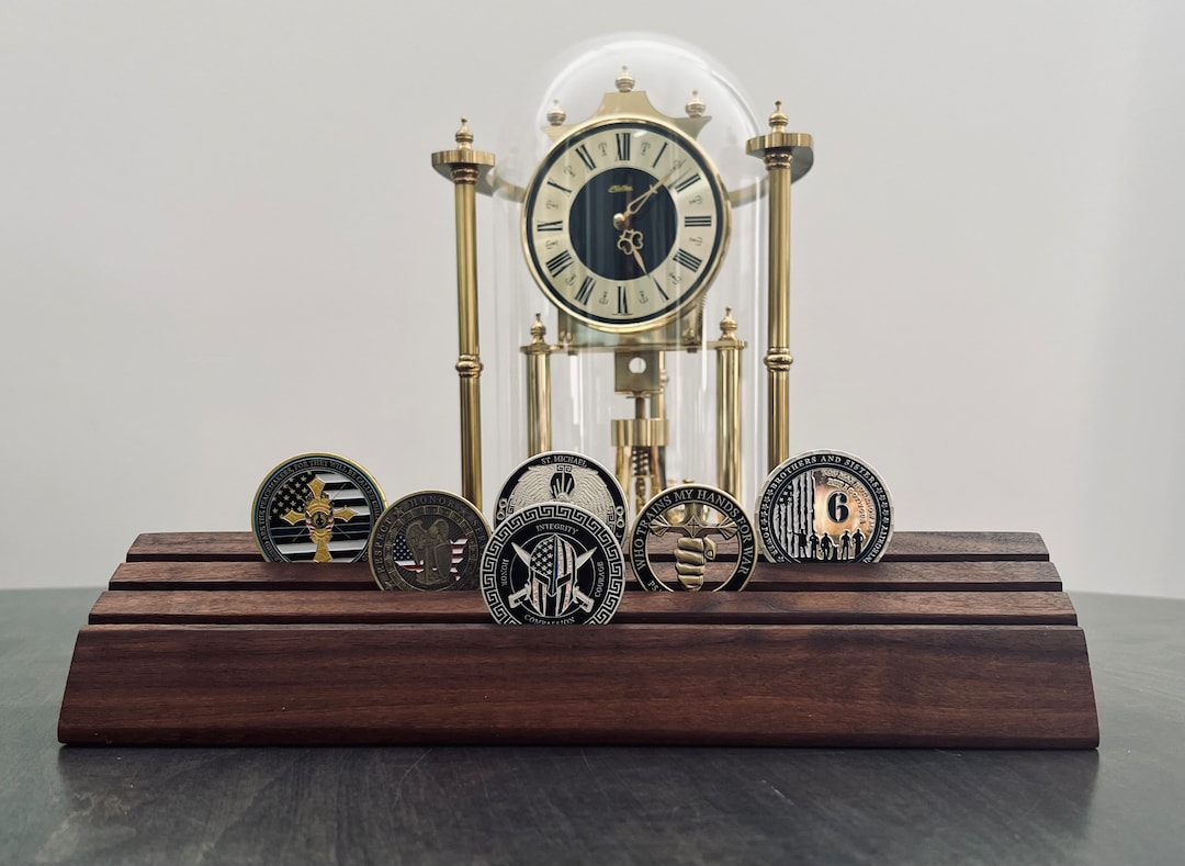 Handcrafted Wooden Challenge Coin Display Stand - Etsy